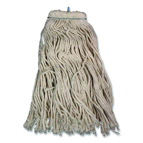 Layflat Regular Screw-type Mop Head, Cotton, 20 Oz, 1″ Headband, White ...